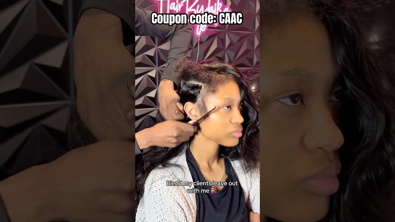 Blend Leave Out Tutorial💗Versatile Side Part Sew In Weave | Edges Laid ...