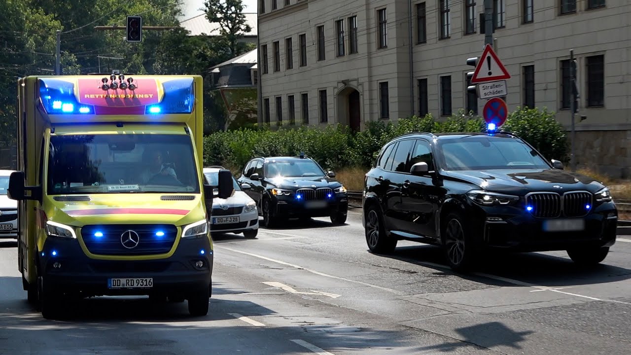 Einsatzfahrten SEK & BFE Polizei Dresden & Rettungsdienst Dresden - YouTube