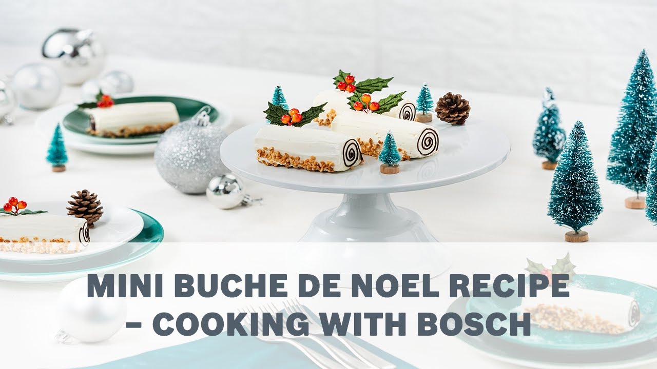 Mini Buche De Noel Recipe - Cooking with Bosch - YouTube