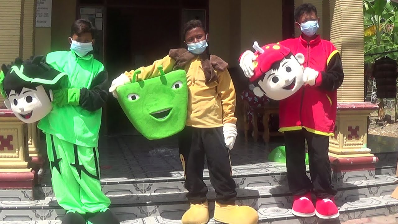 MY FRIENDS UNBOXING WEARING BOBOIBOY GALAXY Duri ADU DU COSPLAYS SONG ...