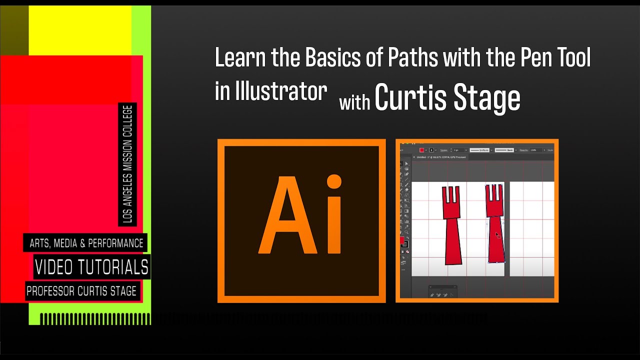Adobe Illustrator 1 - Basic Paths with the Pen Tool - YouTube