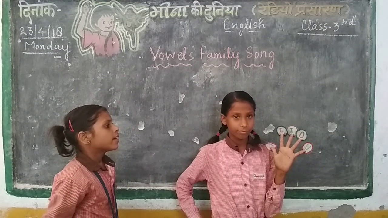 Vowels Finger Puppetry song by rural based government school students ...