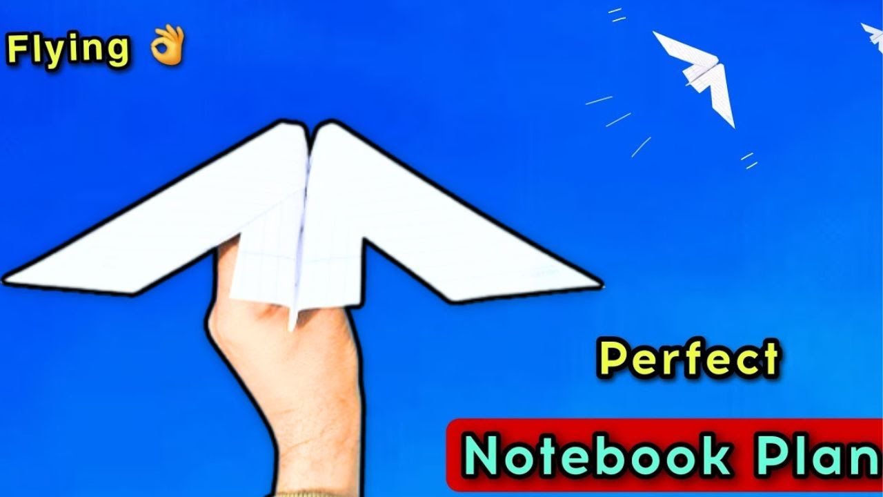 New perfect flying plane, notebook fly plane, how to make arrow plane ...
