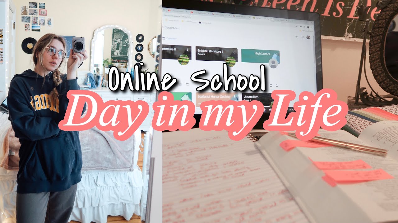 *online* school day in my life - YouTube
