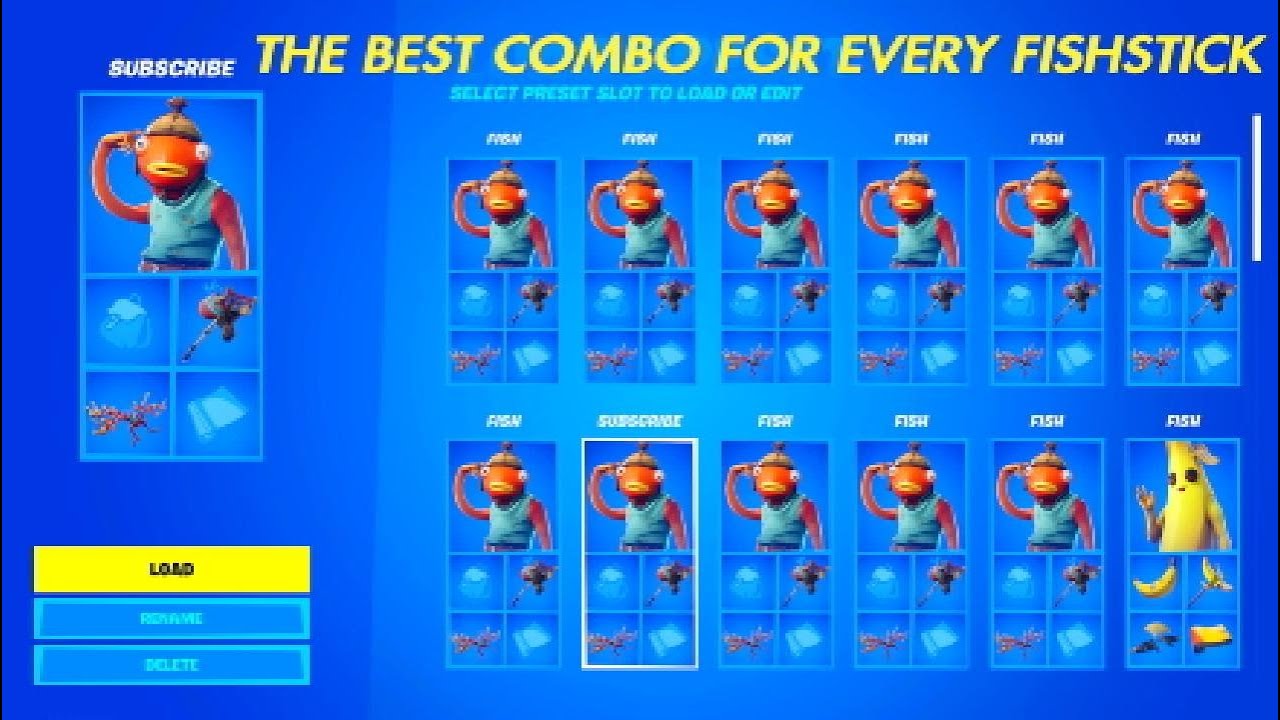 FORTNITE COMBO FOR EVERY FISHSTICK EVER MADE! (BEST FISHSTICK COMBOS ...