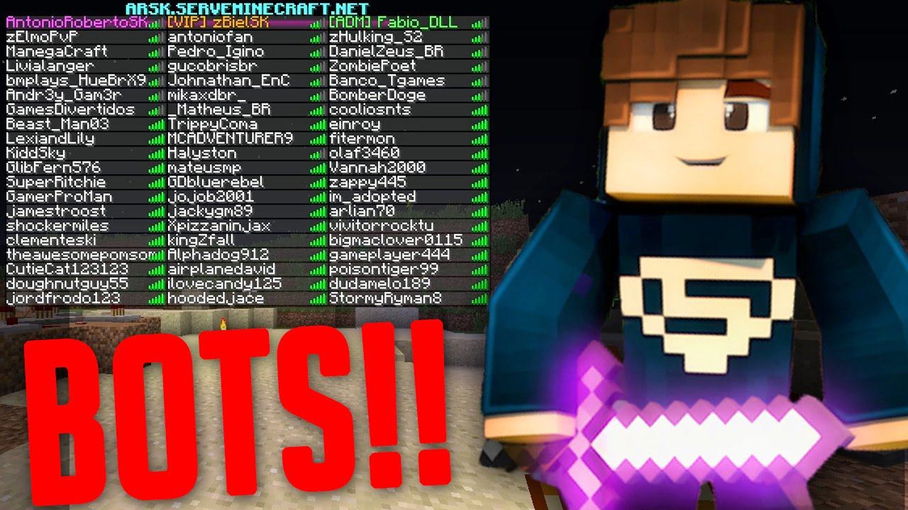 MEU SERVER FOI ATACADO COM BOTS?!! Minecraft - YouTube