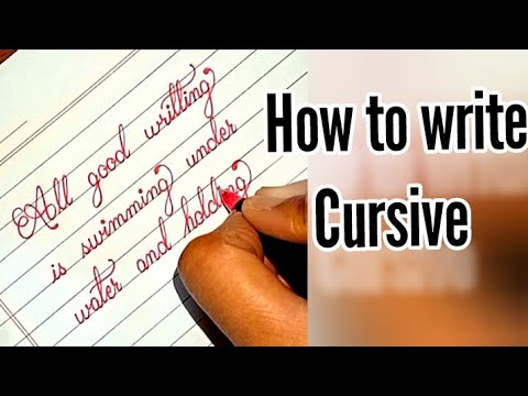 how to write cursive writing | improve handwriting |calligraphy - YouTube