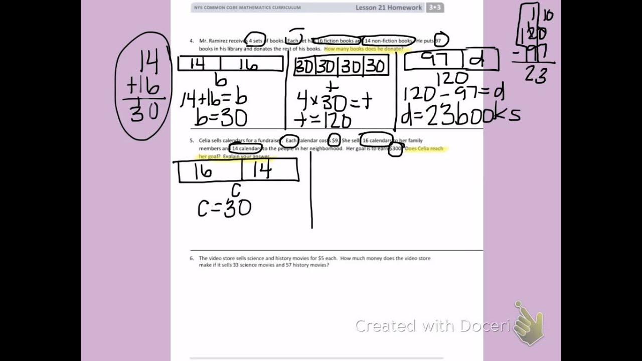 Engage NY Third grade Module 3 Lesson 21 back - YouTube