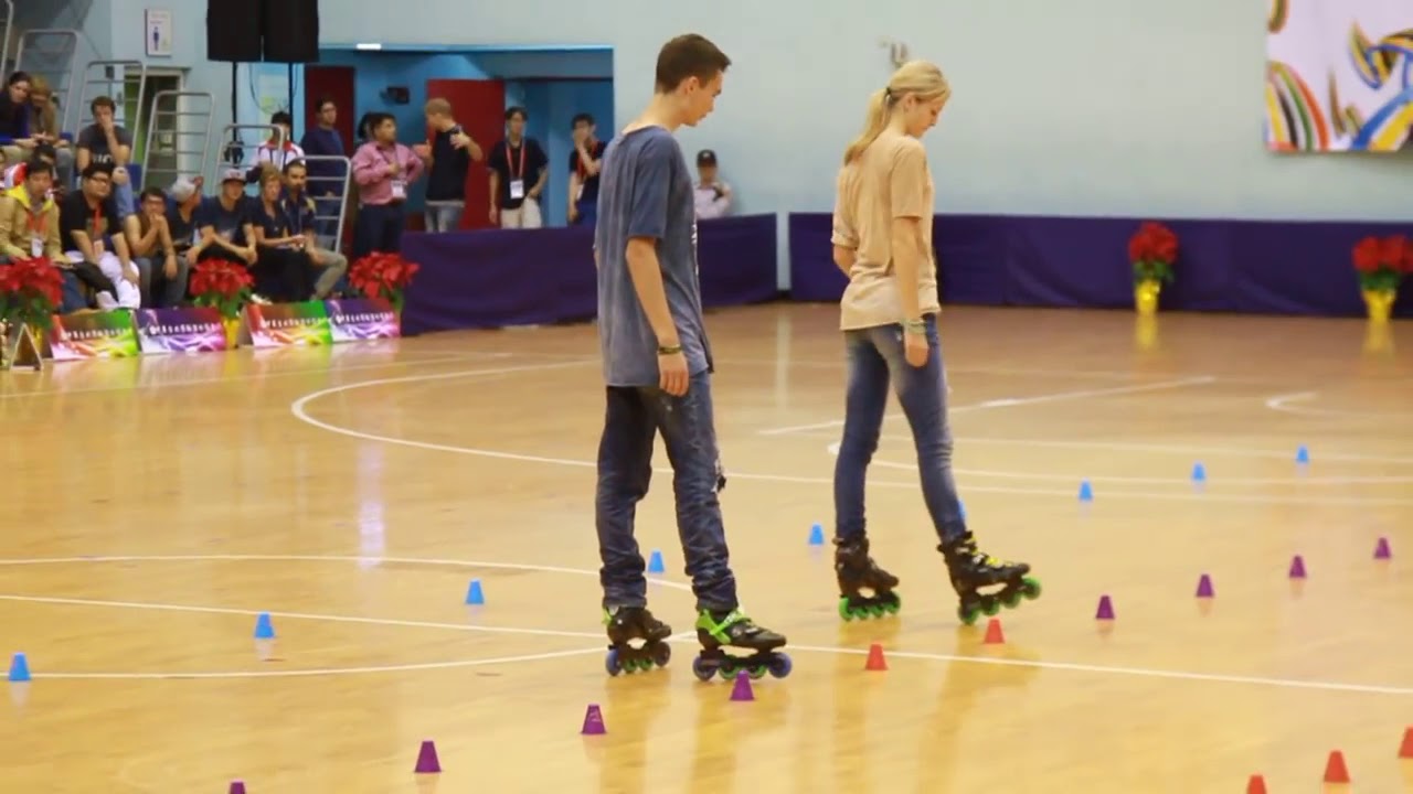 Competencia de baile en patines - YouTube