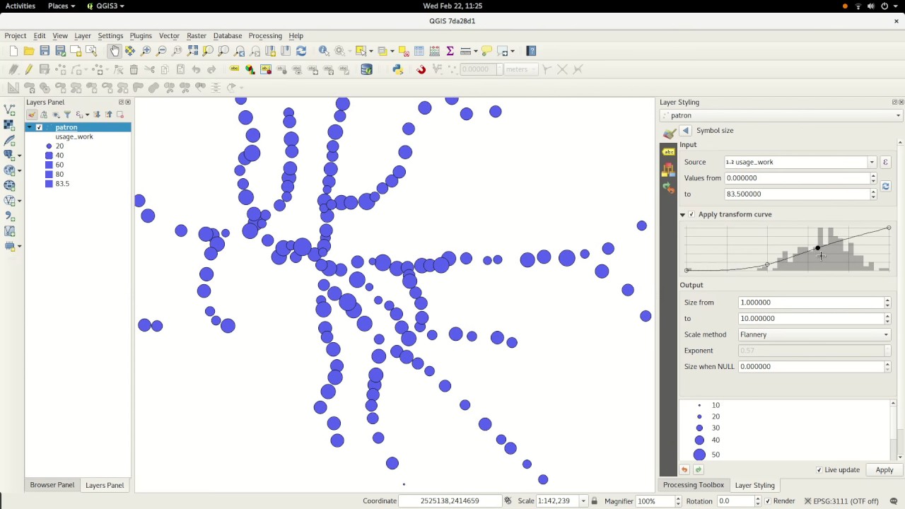 QGIS curve editor with histogram - YouTube