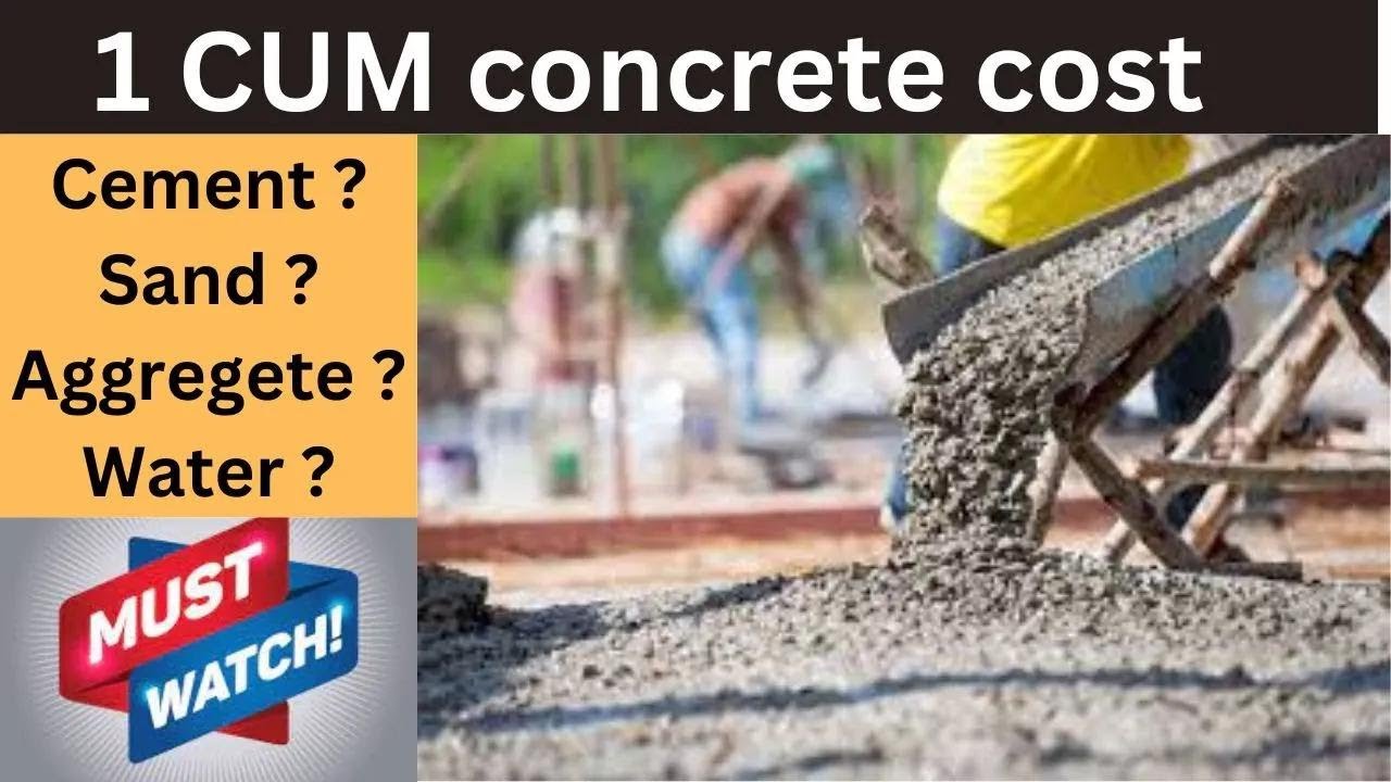 Rate analysis for concrete | How to calculate material for 1 cubic ...