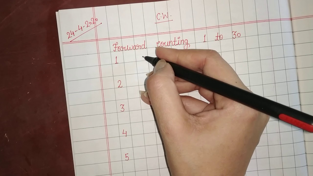 Learning to Write Numbers | Forward Counting 1-30 | For K.G. class ...