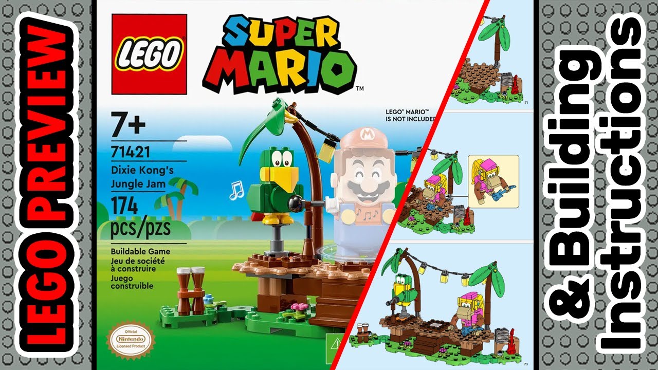 PREVIEW:71421, LEGO SUPER MARIO, Dixie Kong's Jungle Jam Expansion Set ...