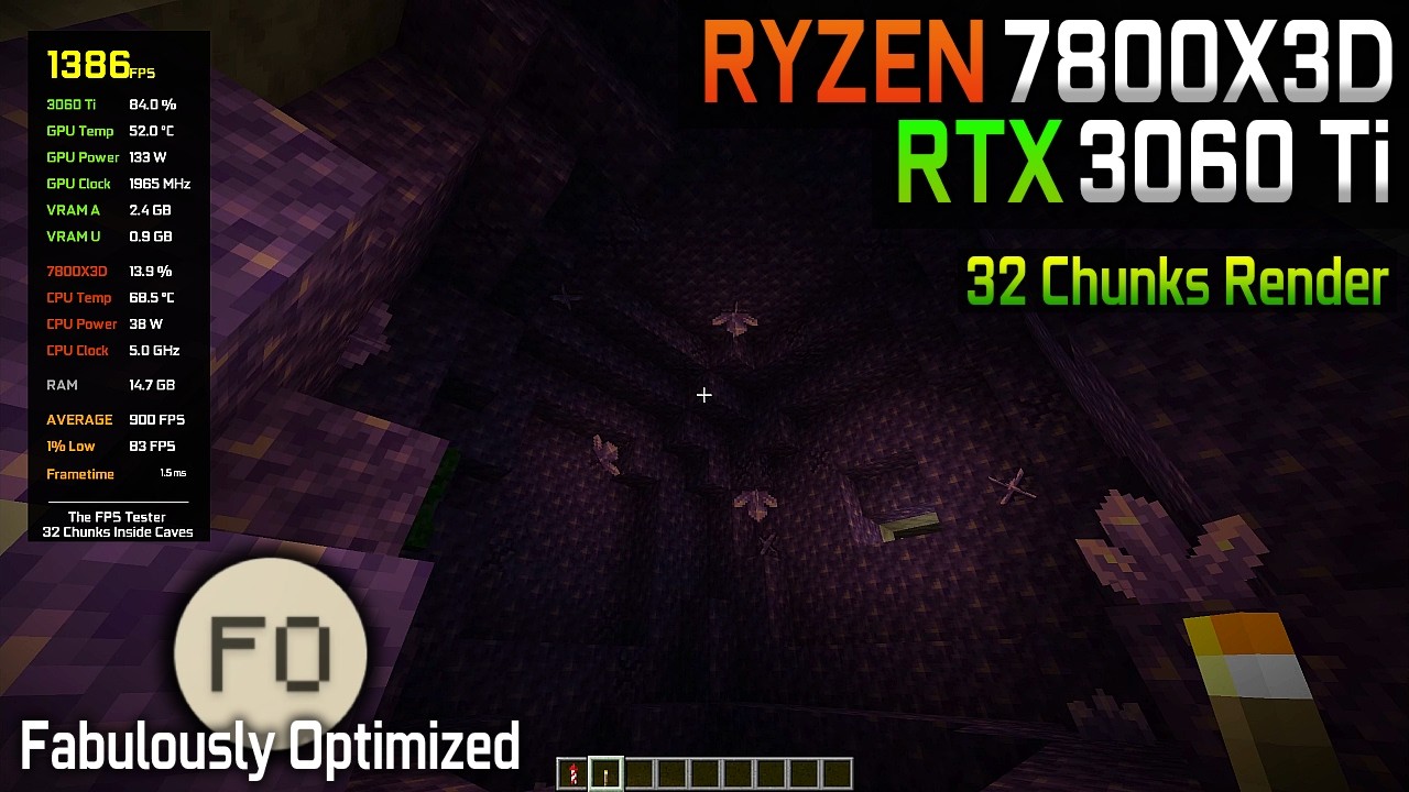 minecraft Fabulously Optimized | RTX 3060 Ti + Ryzen 7 7800X3D - YouTube