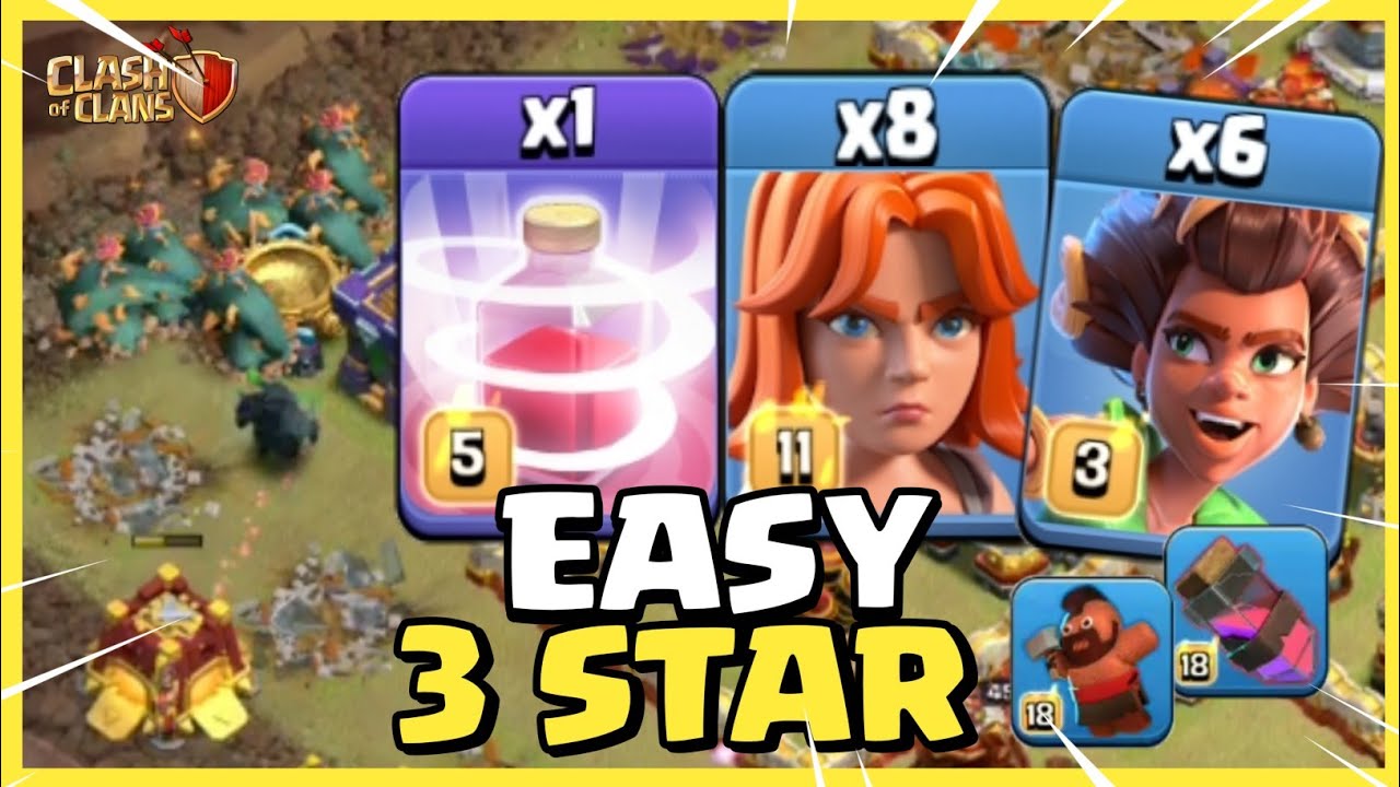 New Easy ROOT RIDER VALKYRIE ATTACK STRATEGY + RECALL Spell | TH16 Attack Strategy - YouTube