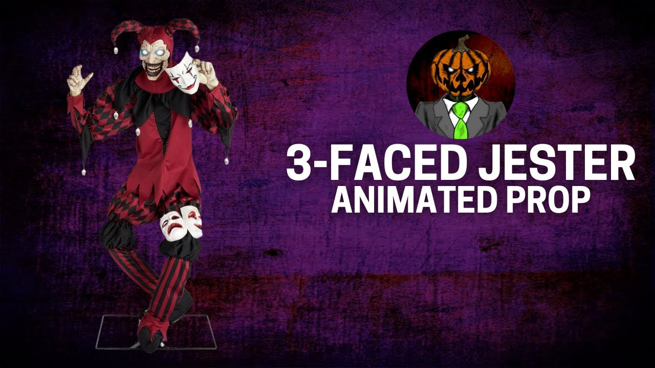 3-Faced Jester Animated Prop Demo - The Home Depot 2021 Animatronic 🃏 ...
