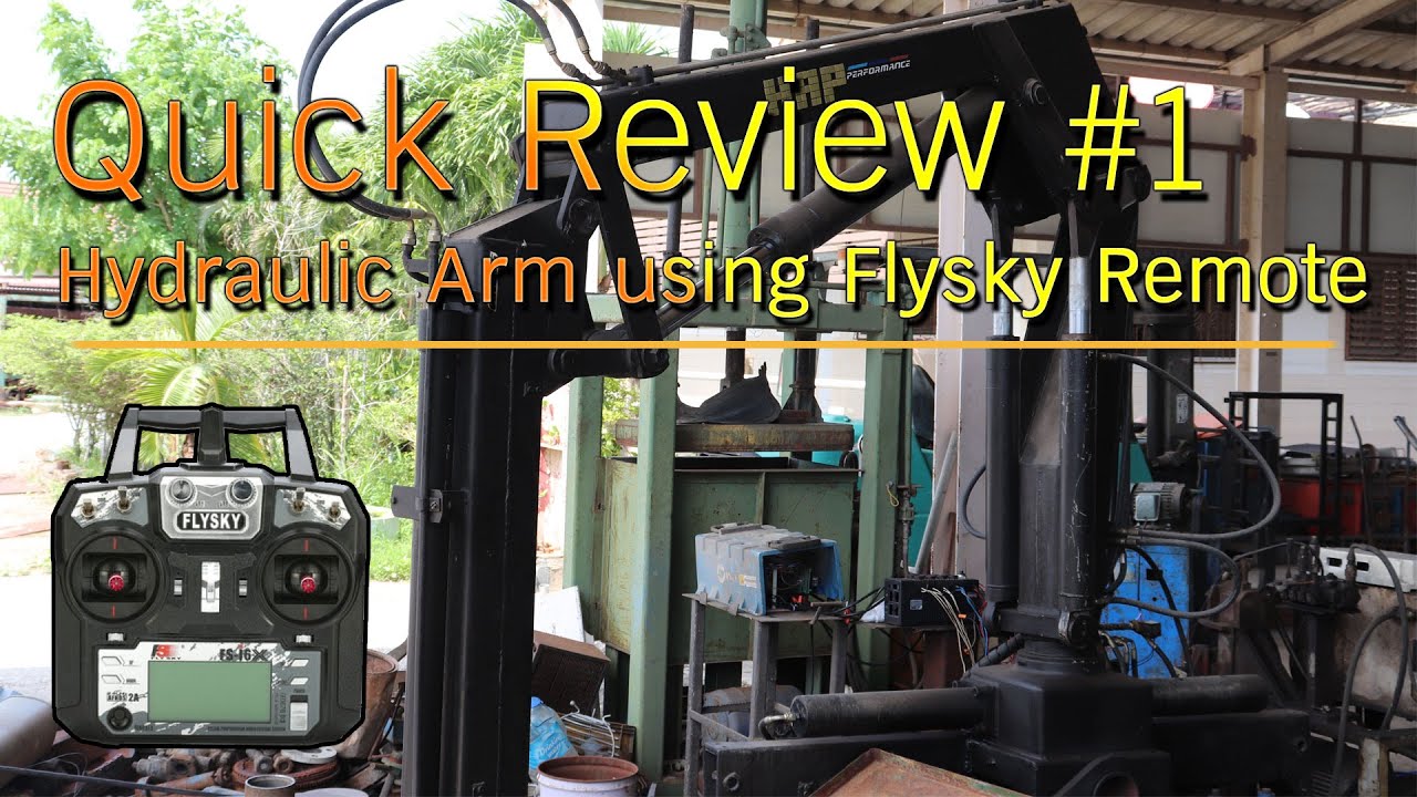 [QUICK REVIEW #1] Hydraulic Arm wireless control using Flysky Remote - YouTube