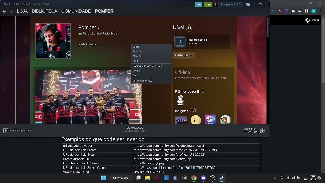 Como pegar o steam id de liberação Fivem (steam - hex) - YouTube