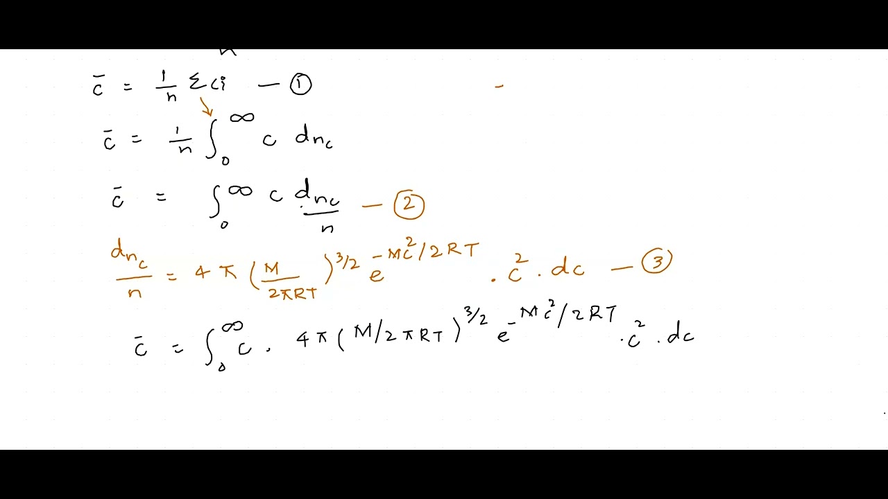 Average Velocity Derivation from Maxwell Law of Distribution of ...