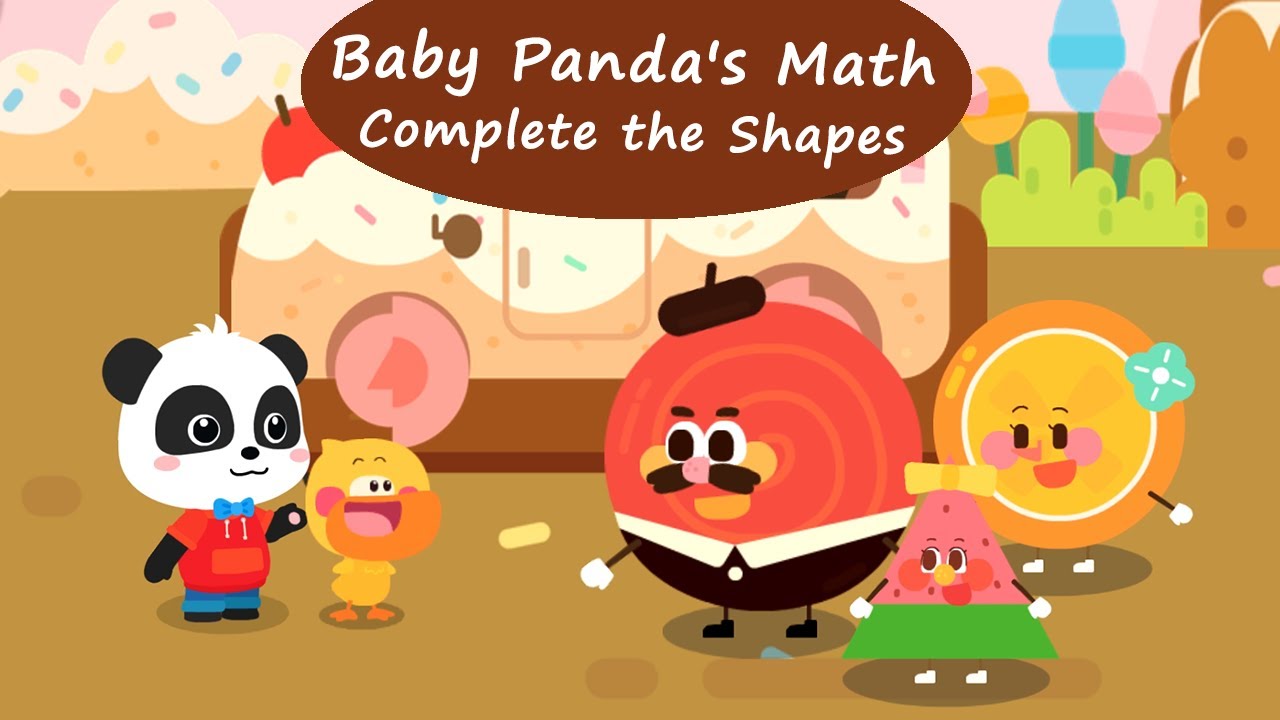 Baby Panda's World Of Math #23 - Learn to Complete Shapes with Kiki and ...