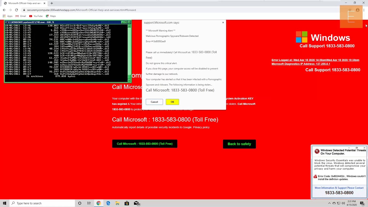 Tech Support Scammer Makes Up Windows Versions! - YouTube