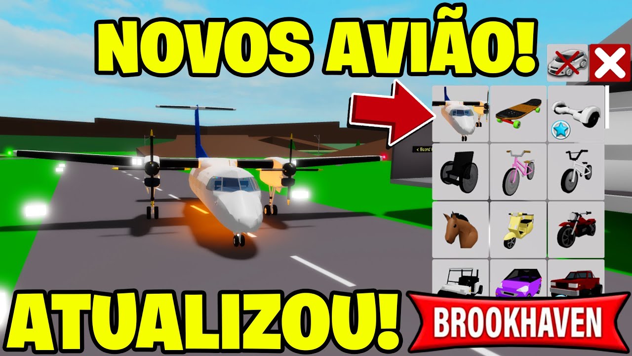 ATUALIZAÇÃO! CHEGOU AGORA NOVOS AVIÃO NO BROOKHAVEN RP (Roblox) - YouTube