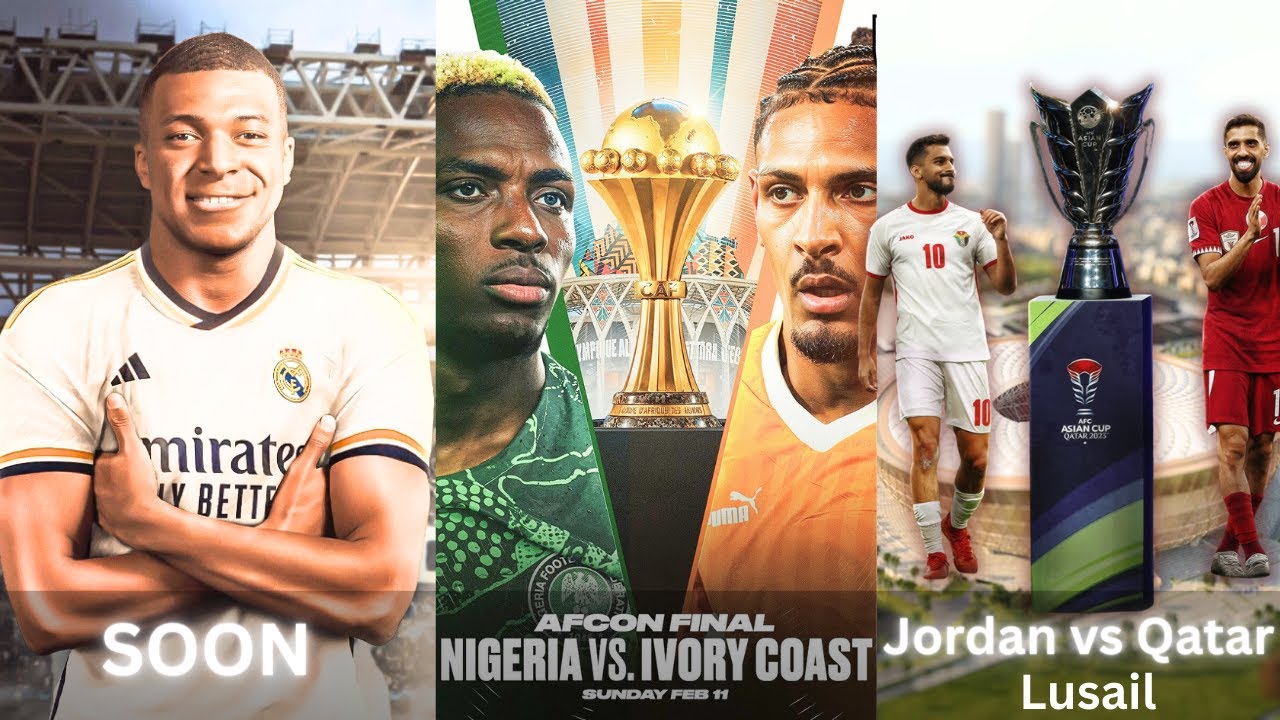 Qatar and Jordan Final // Nigeria and Ivory Coast Final // Mbappe to ...