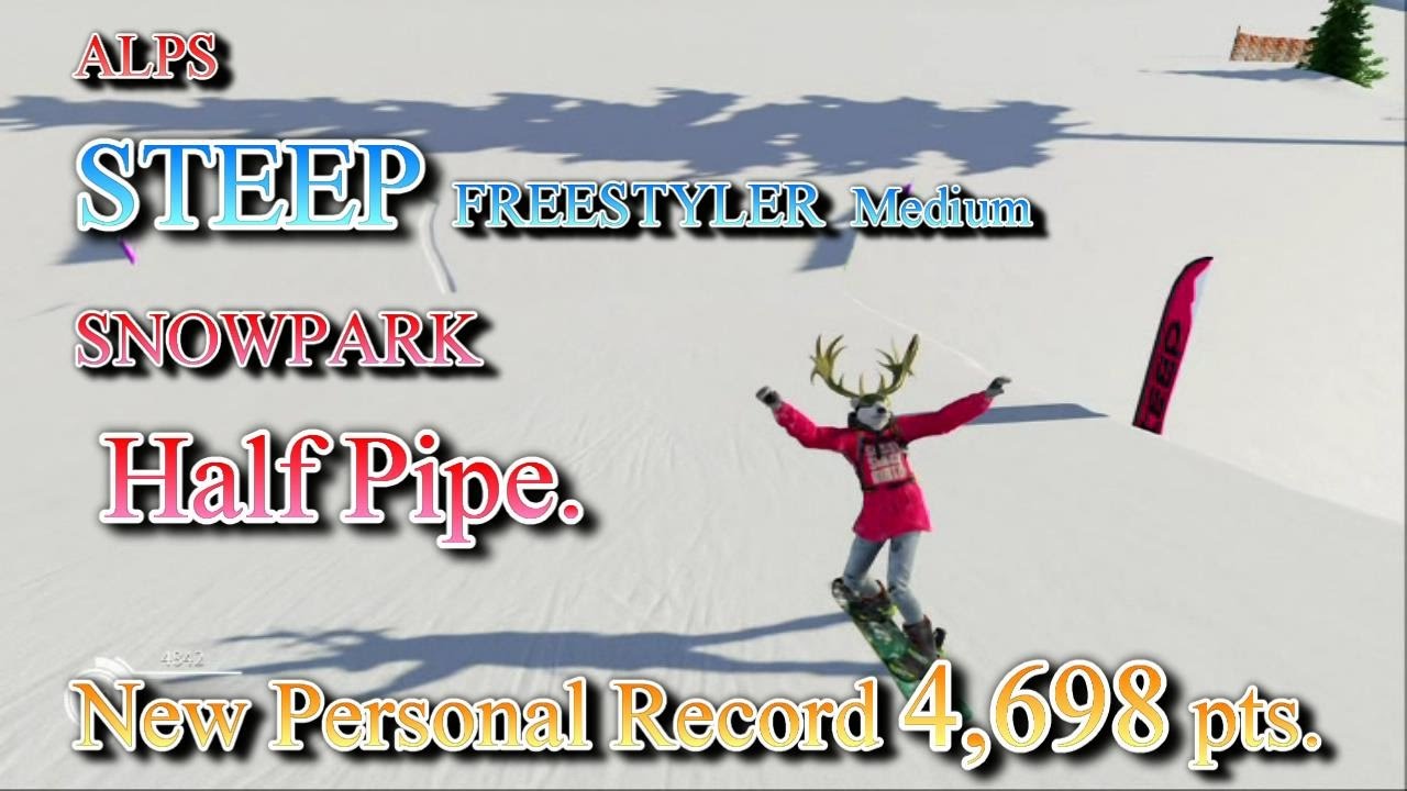 STEEP Half Pipe New Record 4698 pts. - YouTube