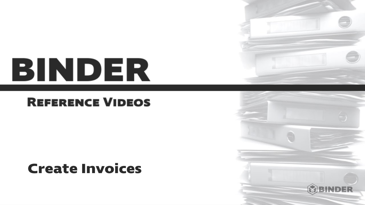 Binder Invoicing - YouTube