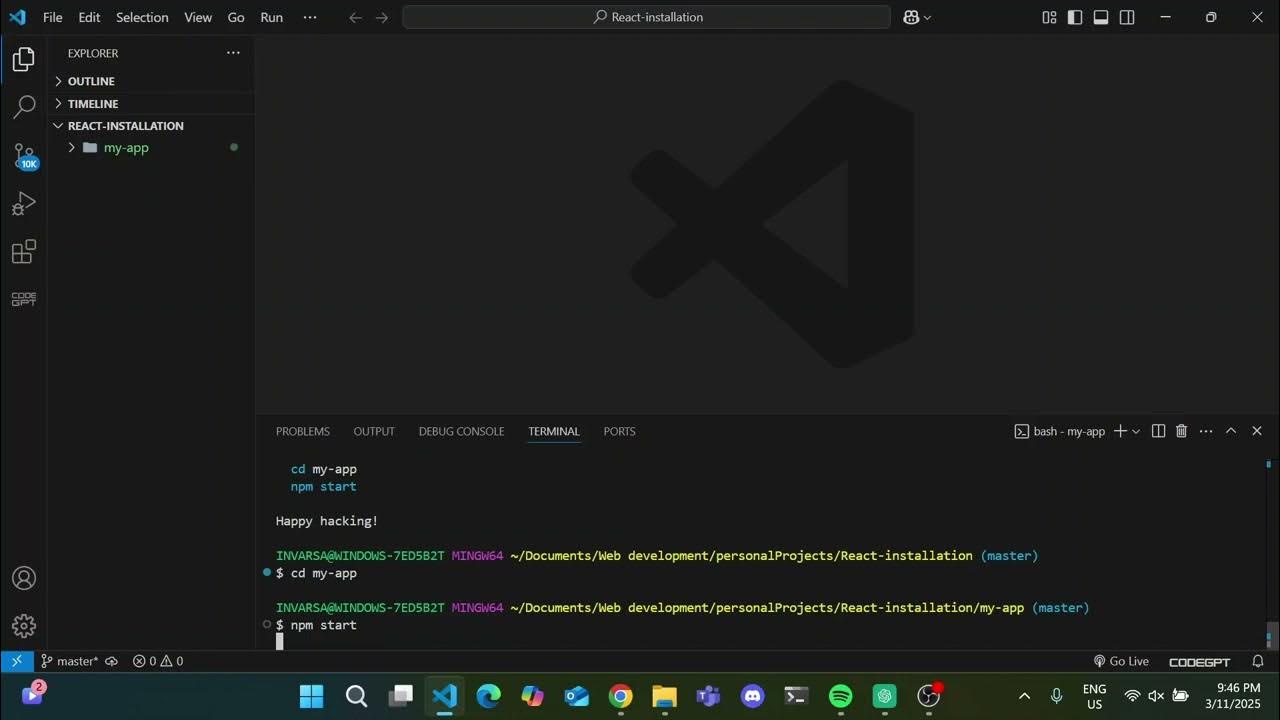 React Installation Guide: Set Up Your First React App - YouTube