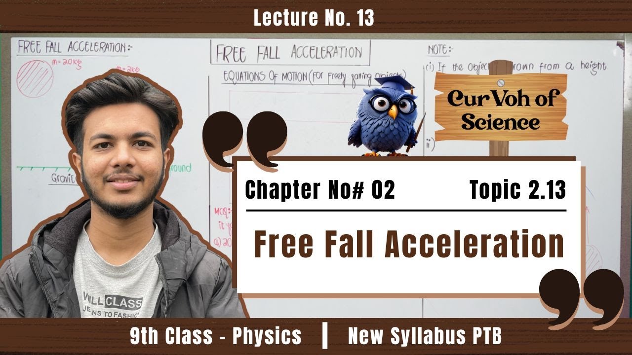 Free Fall Acceleration | Chapter 2 | Topic 2.13 | Class 9th Physics ...