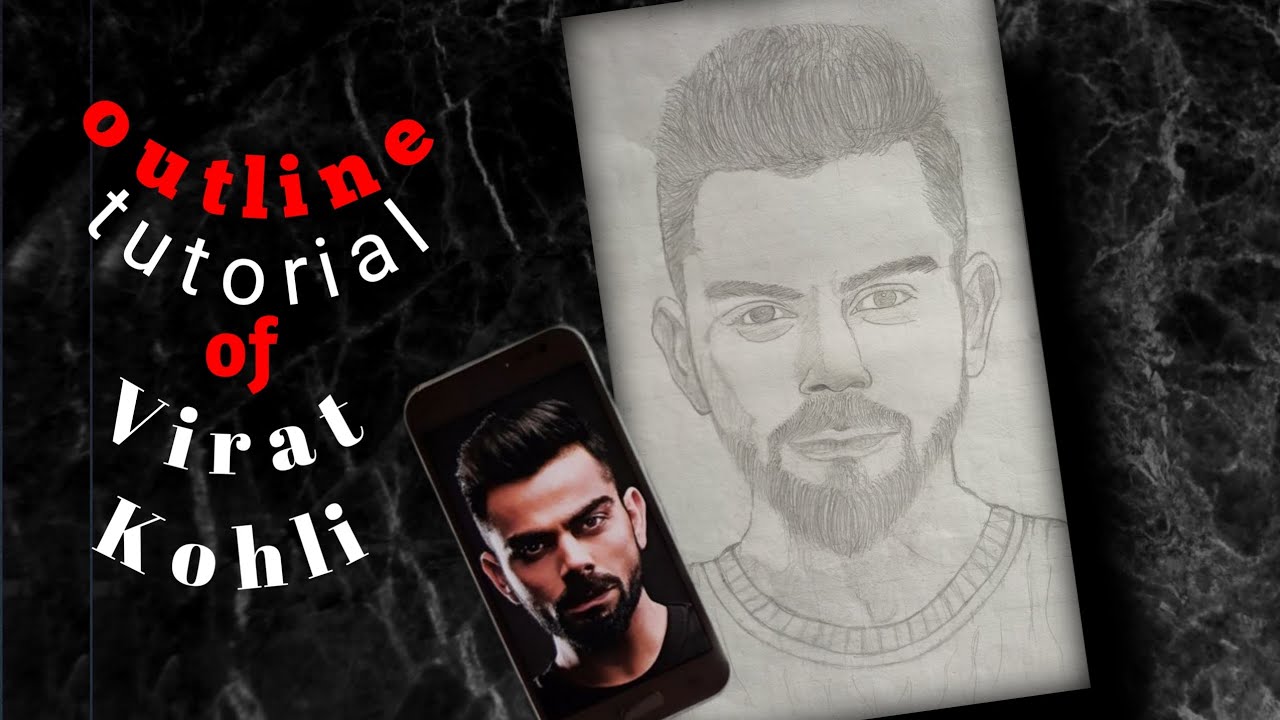 |Virat Kohli drawing 🔥|virat kohli ka sketch kaise banaen|#viratkohli # ...