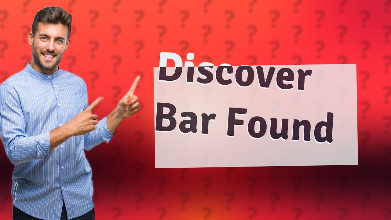 Where is my Discover bar? - YouTube