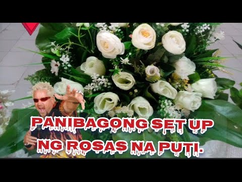 Panibagong set up ng Rosas na PUTI #forchurch #flowers #bouquet - YouTube
