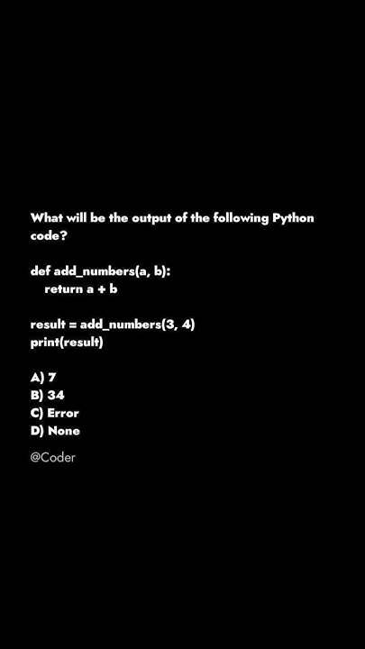 What Will Be The Output Of The Following Python Code Code Edu Programming Coding