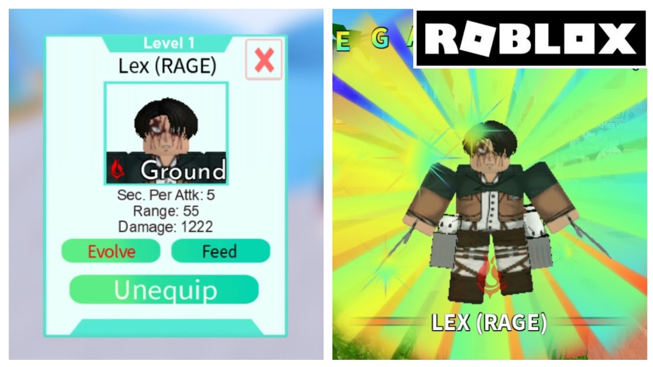New 6 Star Lex Rage (Levi) Showcase in All Star Tower Defense [ROBLOX ...