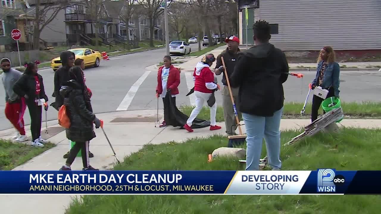 Volunteers cleanup Milwaukee streets for Earth Day - YouTube