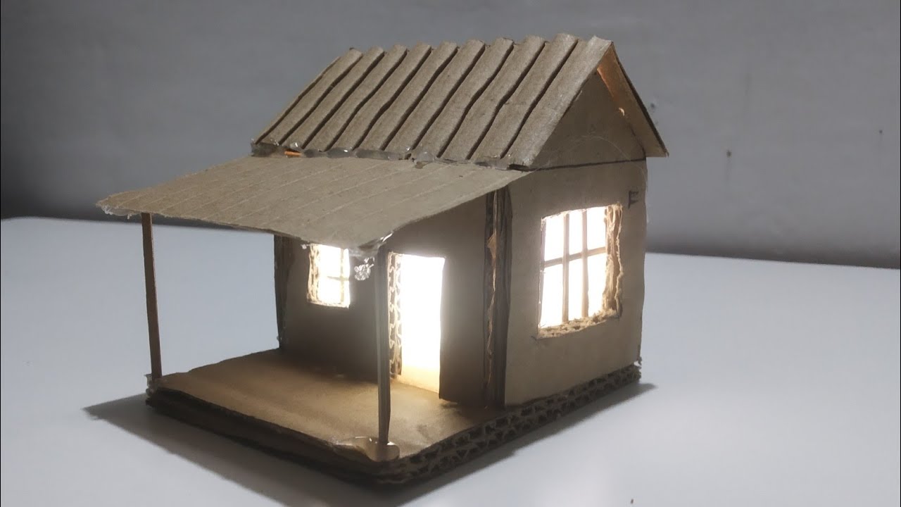 Cardboard house making easy - YouTube