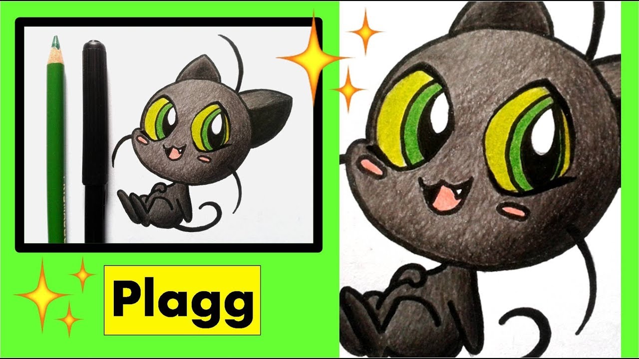 Cómo dibujar a Plagg CHIBI Miraculous Ladybug Tutorial | How to draw ...