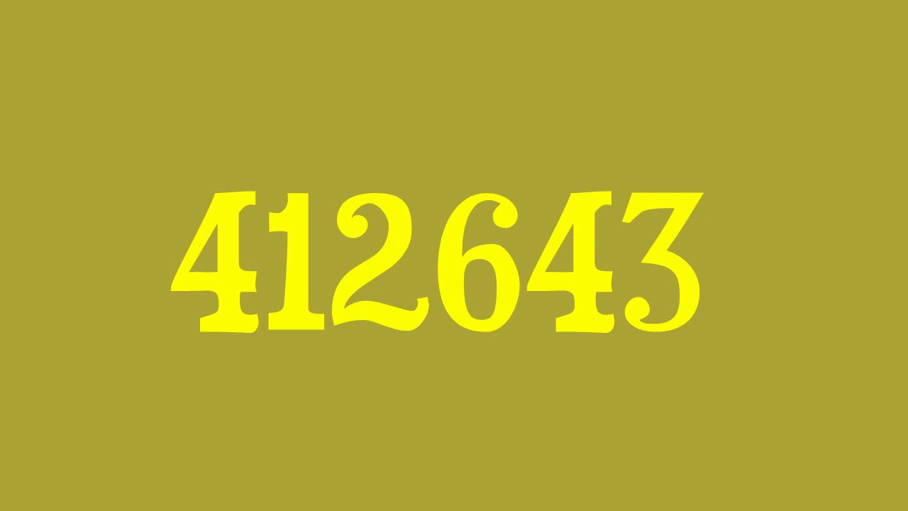 Colorful Numbers 250001 to 500000 - YouTube