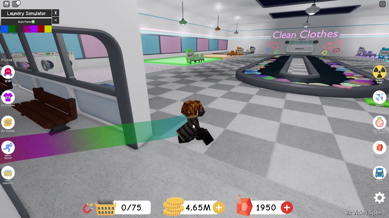 Laundry Simulator NEW Auto Farm Script - YouTube