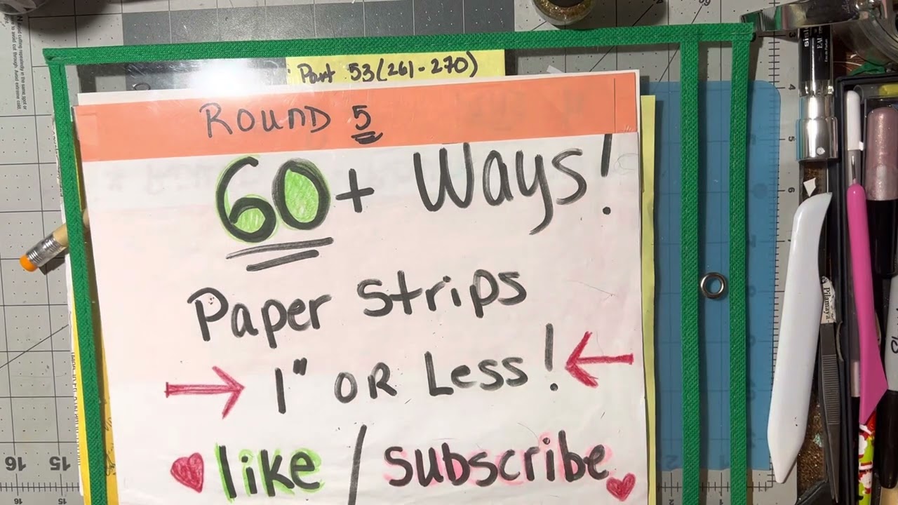 🔴🟡 (. ) 5️⃣ part 53 (261-270) 60+ ways to use paper scraps 1” or less ...