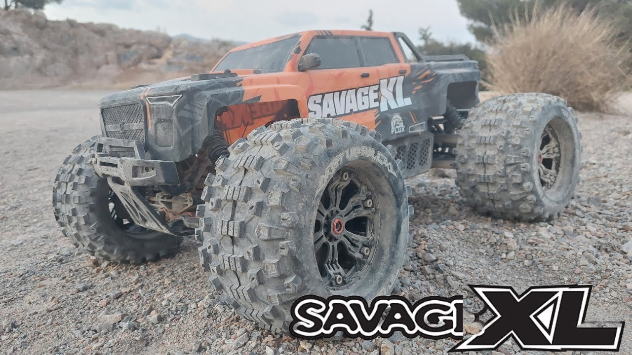 HPI Savage XL V2 Flux with Louise MT Uphill Tires - Stunt & Bash ...