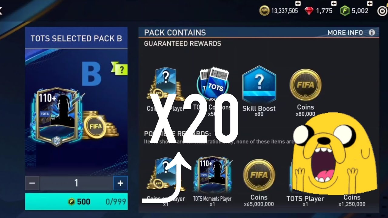 Opening 20 Tots Packs worth 10,000 fifa points in Fifa Mobile 🤑🔥# ...