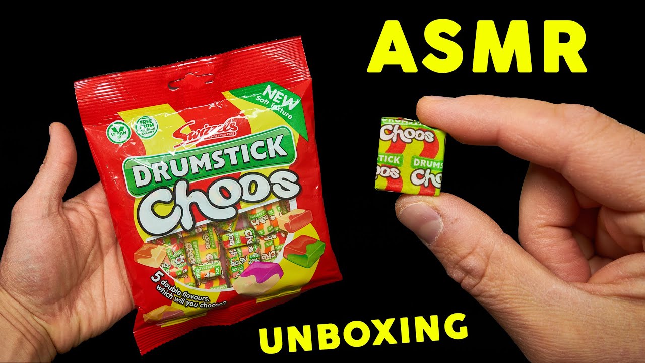 Unboxing ASMR Fruit Flavour Chewy Sweets | Drumstick Choos Swizzels ...