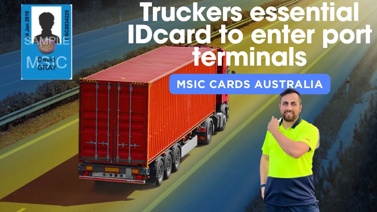 Truckers essential IDcard to enter port terminals #australia - YouTube