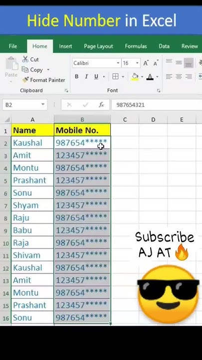 Excel-Hide Numbers #excel #exceltips #exceltricks #viral #leo #reels #trending #vijay # ...