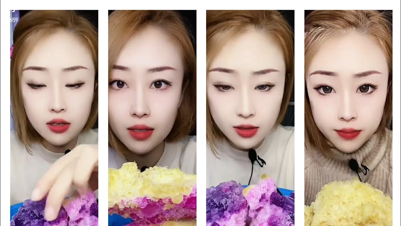 ASMR EATING ICE HARD AND POWDER ICE MIX YELLOW,PINK,AND PURPLE . EP ...