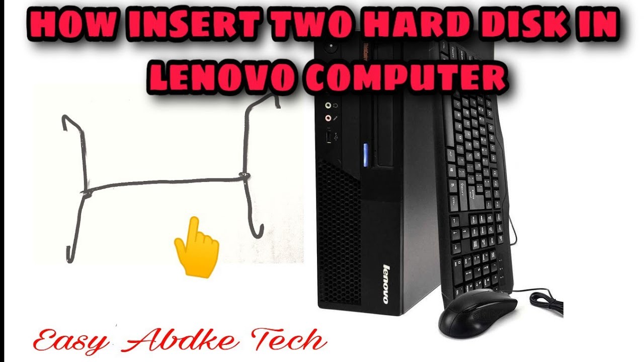 how to insert two hard disk in lenovo computer - YouTube