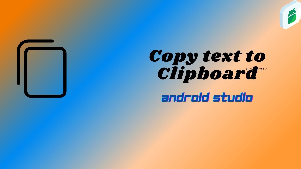 Copy Text to clipboard ||2022|| Android Studio Tutorial - YouTube